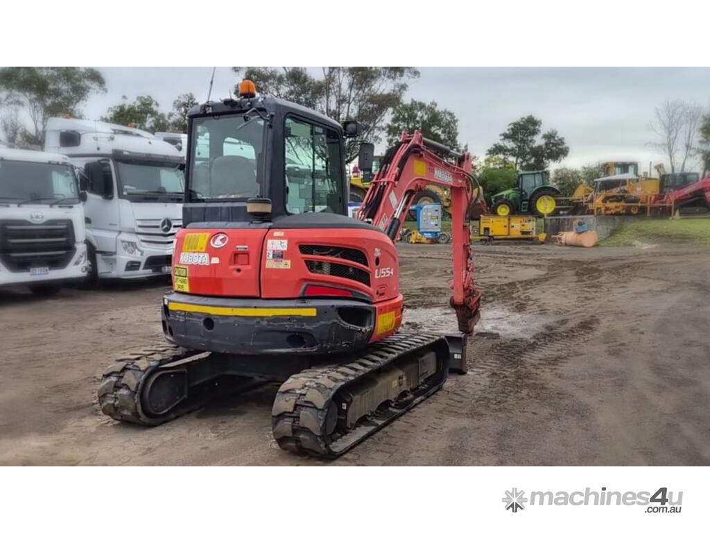 Used Kubota 2018 Kubota U55 Rubber Tracked Excavator Construction ...