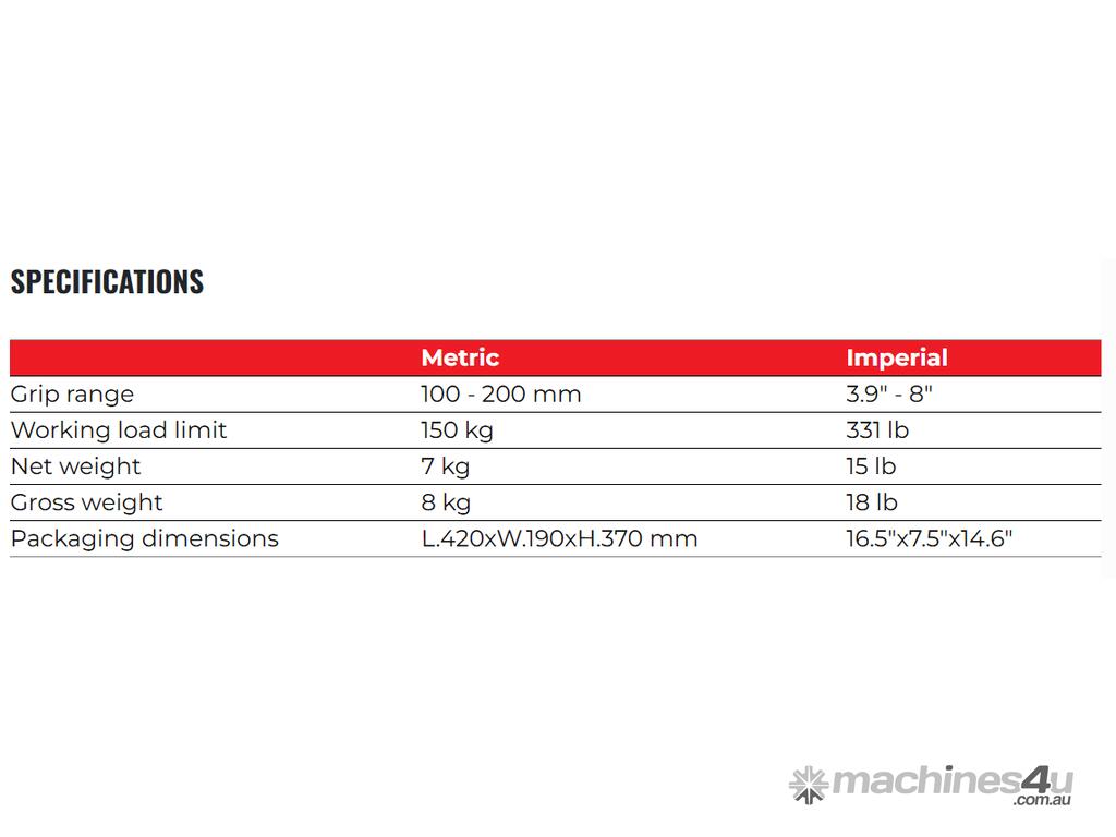 New Aardwolf RBL200 Forklift Clamps & Grabs (547401)