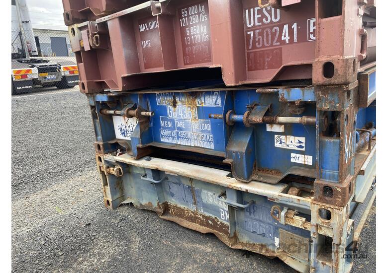Used 40 ft Shipping Container Flat Rack Shipping Container in ...