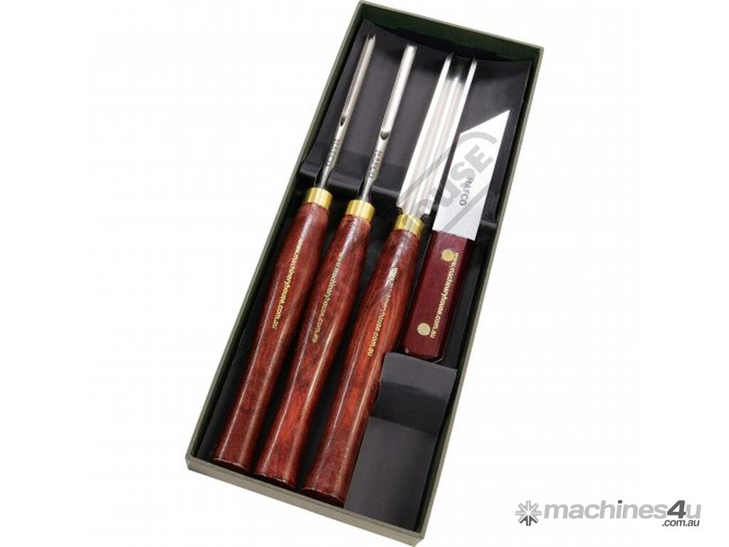 New Hafco CHS4S HSS Wood Turning Tools - 4 Piece Set Starter Chisel Set ...