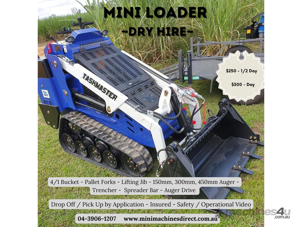 Hire TASKMASTER ML Mini Loader and Attachments Dry Hire Tracked Mini ...