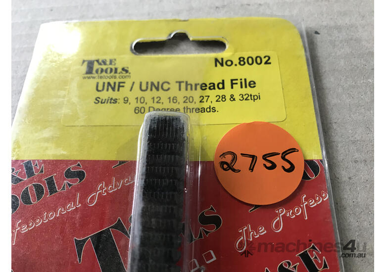 New t & e tools T E Tools UNF UNC Thread File No 8002 Thread Rollers in ...