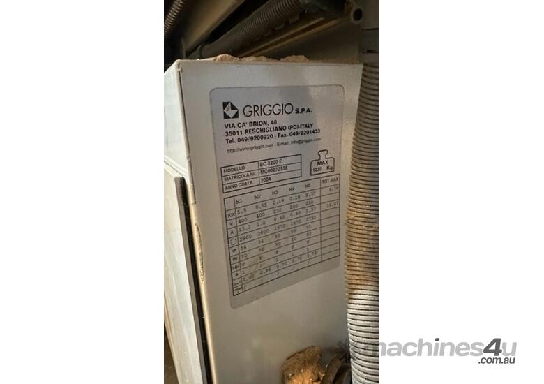 Used griggio Panel Saw 7 5KW Dust Extractor With Ample Ducting Panel ...