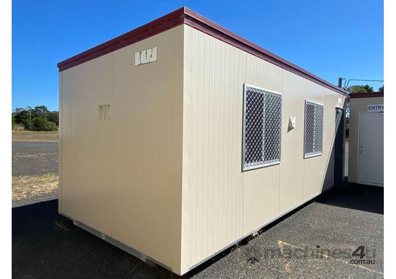 Used 7 2m x 3m Portable Building Fitted With Bench Shelving Fluorescent ...