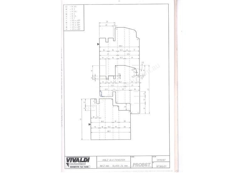 Used vivaldi Vivaldi Tooling set for Aluminum Timber IV68 German Tilt ...