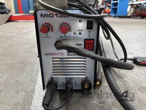 Used 1 x Migmate 130Amp Mig Welder 240V Mig Welder (1083502) - Listed ...