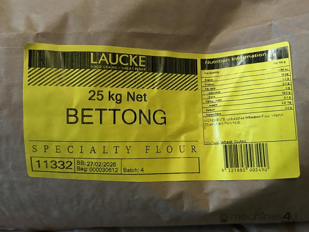Used refer to below strict notes re Approx 12x Laucke 25kg Bottong ...