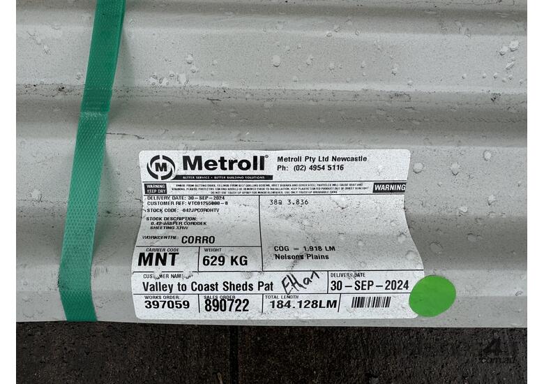 Used Colorbond Jasper Corodek Sheeting (1077523) - Listed on Machines4u