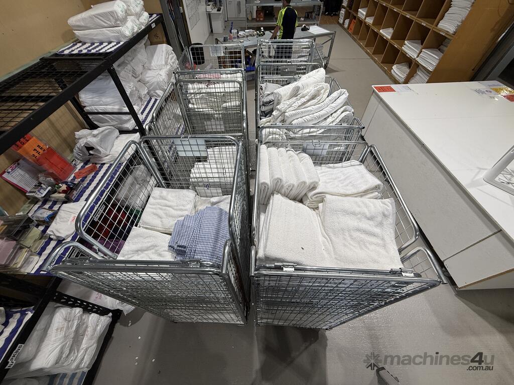 Used 6x Upright Stillages Including Various Linen (1161124)