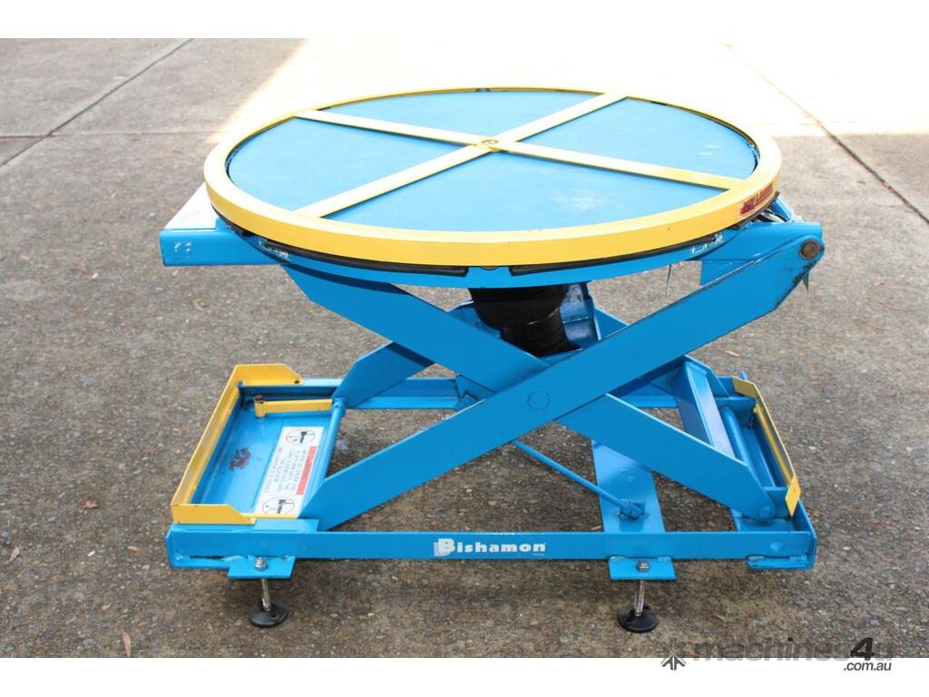Used bishamon Air Operated Table Pallet Positioner Leveller Pallet ...