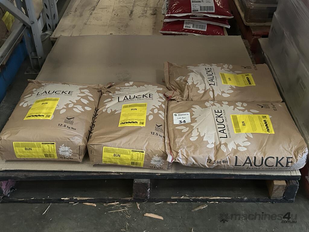 Used refer to below strict notes re Approx 4x Laucke 12 5kg Bun Mix ...