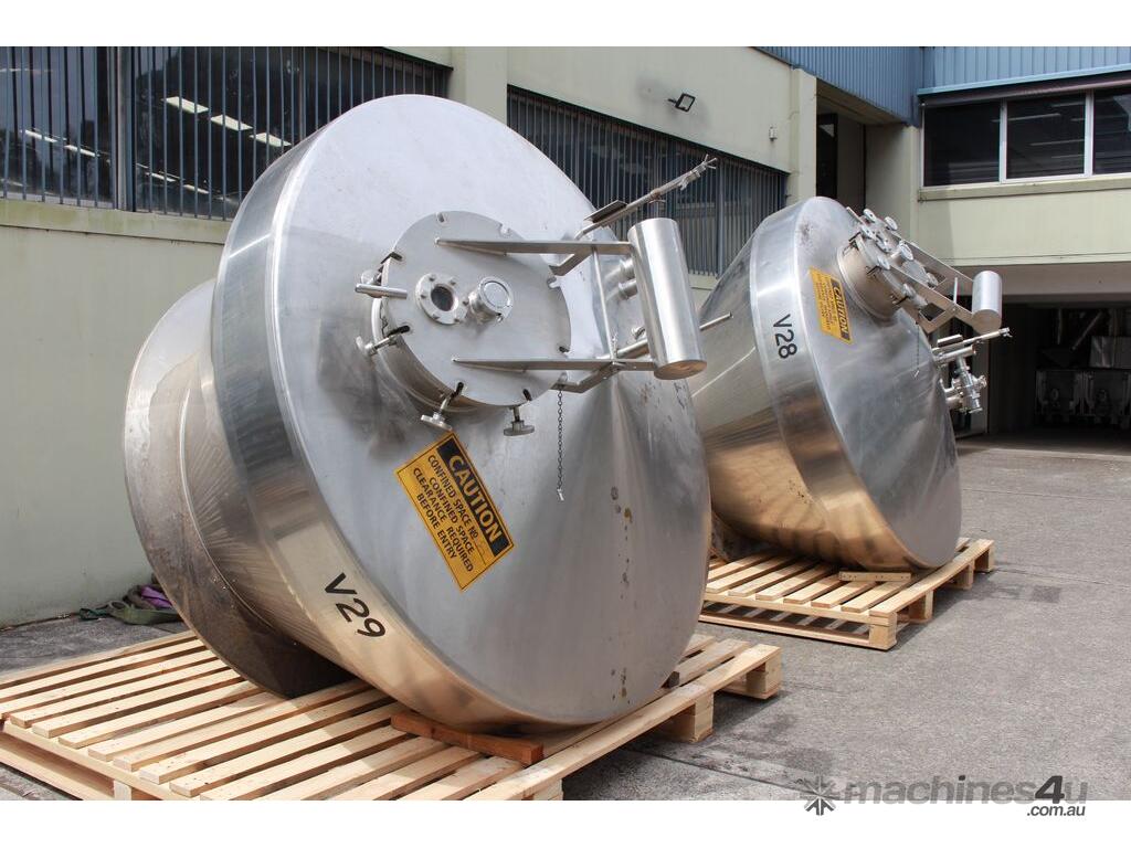 used alfa laval Stainless Steel Insulated Pressure Conical Vessel ...