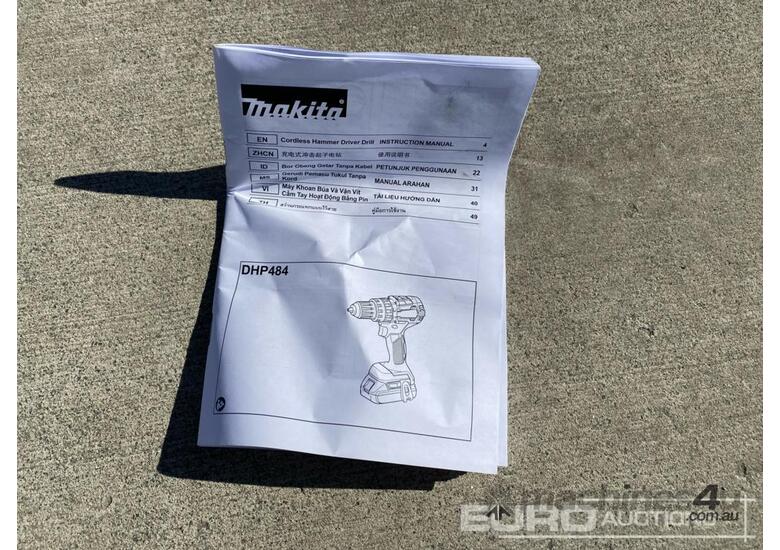 New makita Unused Makita DHP484Z Cordless HammerDrill Cordless Drill in ...