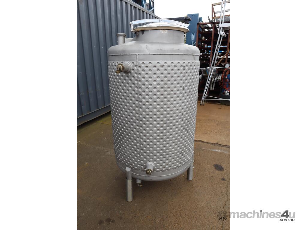 Used Stainless tank Stainless Steel Dimple Jacketed Tank - 600L ...