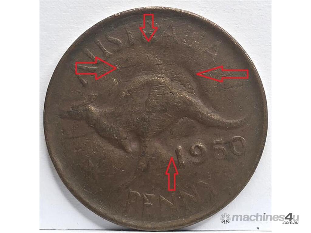 Used 1950 DOUBLE STRIKE ERROR PENNY 1950 DOUBLE STRIKE ERROR PENNY ...
