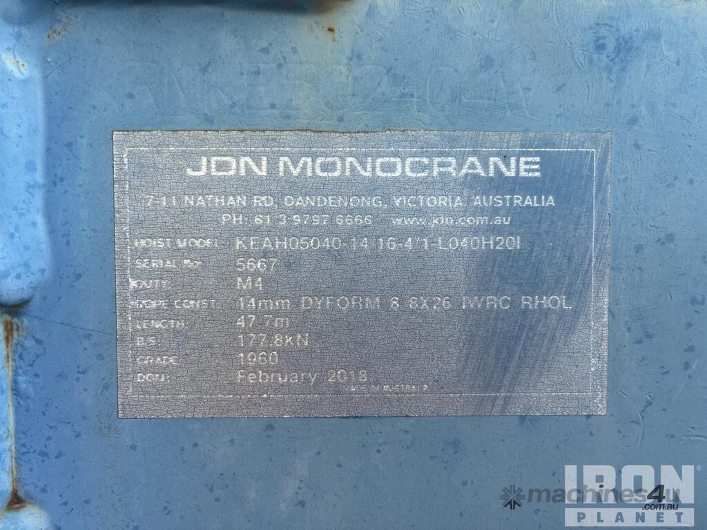 Used 2018 jdn monocrane 16 TONNE PORTAL CRANE Overhead Gantry Crane in ...