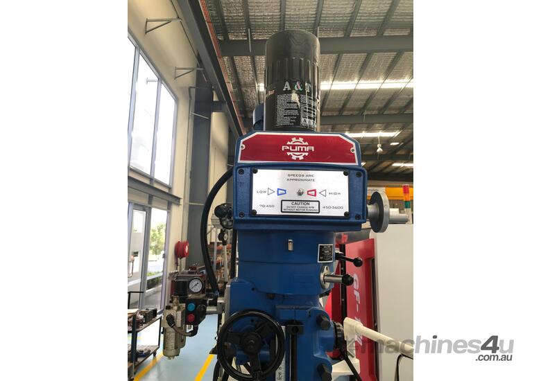 New puma PUMA X6333 TURRET MILLING MACHINE X TRAVEL 1000MM DRO Vertical ...