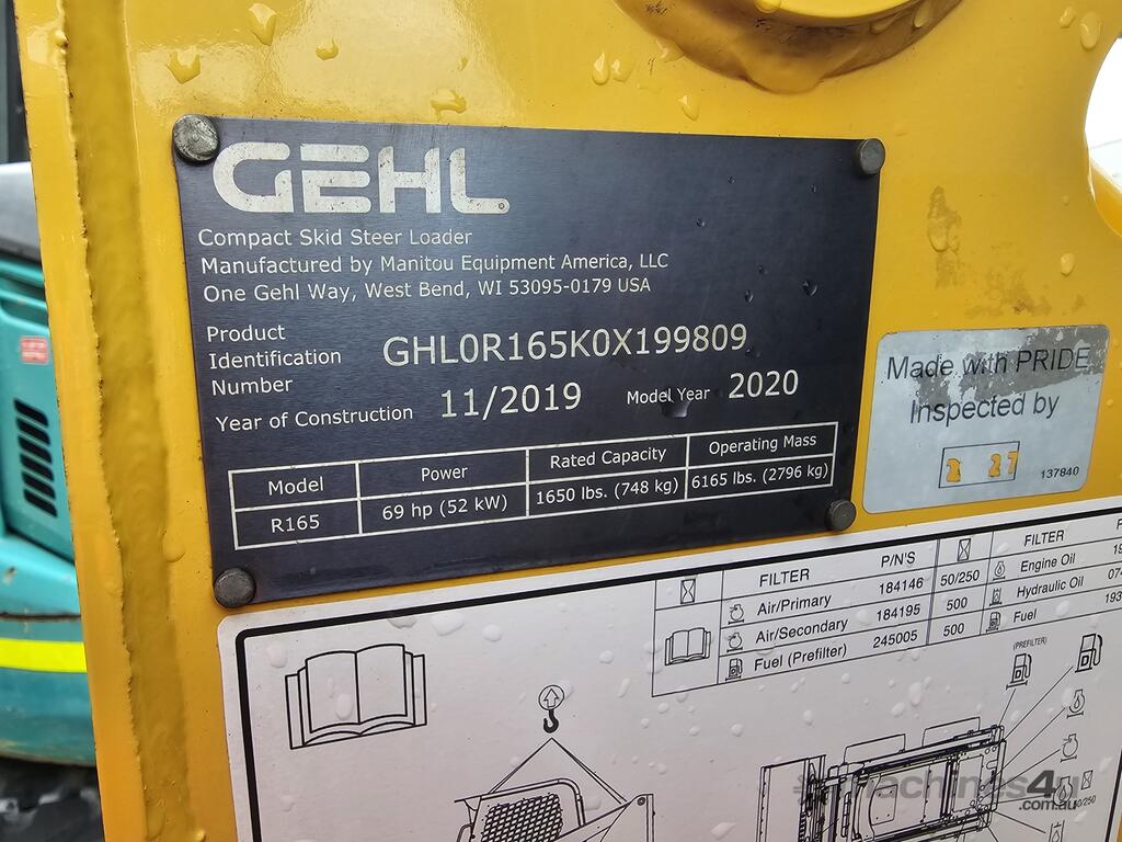 Used 2019 gehl R165 Wheeled SkidSteers (1009332)