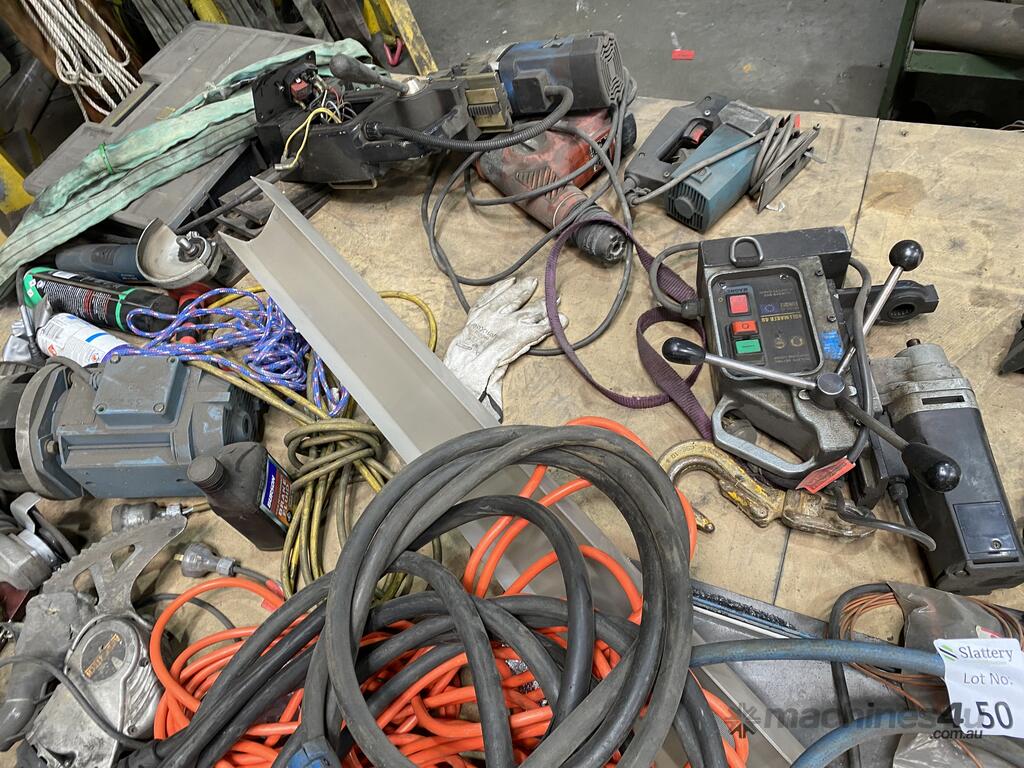 New Quantity of Damaged Power Tools plus Welding Equipment and Leads ...