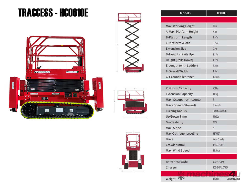 New 2024 traccess HC0610E Elevated Work Platform (1021833)