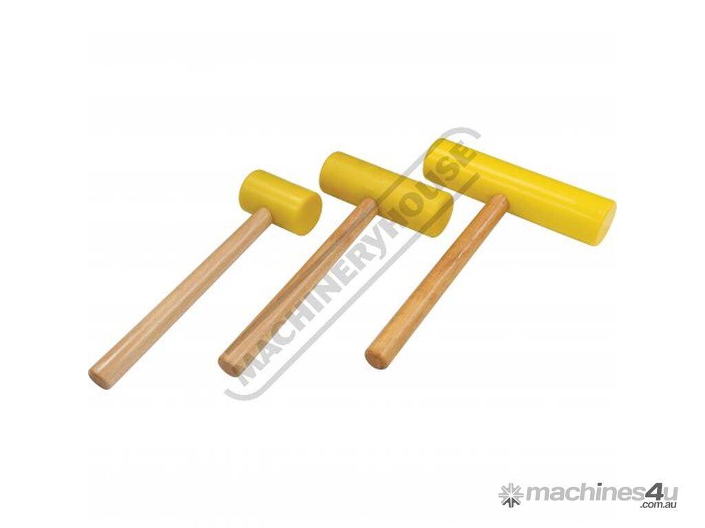 New metalmaster NMS-3S Nylon Bossing Mallet Set - Flat Radius End Oak ...