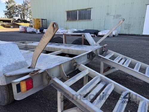 Buy Used Vehicle Trailer with attached loading ramps Trailers in ...