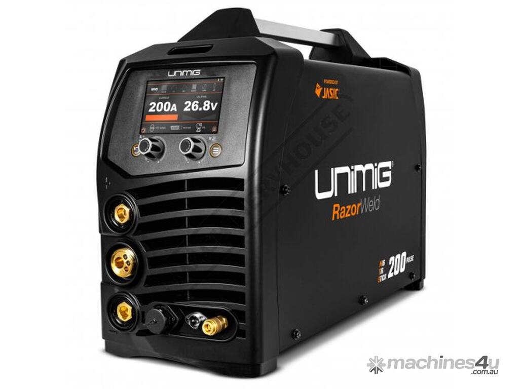 New unimig RAZOR 200 PULSE MIG TIG STICK WELDER SINGLE DOUBLE PULSE MIG ...