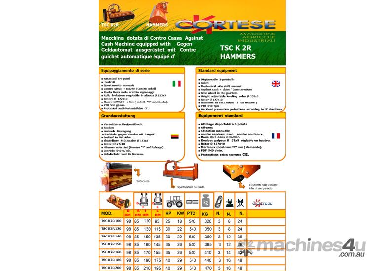 New Cortese Cortese TSCK2R Mulchers Mulcher in , - Listed on Machines4u