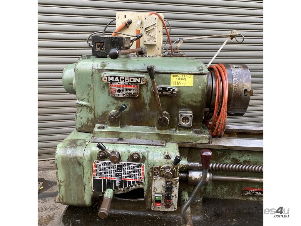 Used Macpherson Machine Tool Macson 16 inch Swing Lathe Fuerda 3 jaw ...