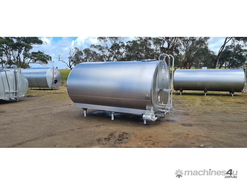 Used BOUMATIC STAINLESS STEEL TANK MILK VAT 7700lt Stainless Steel ...