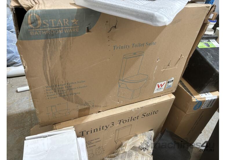 Used Pallet of Assorted Plumbing Fittings Fixtures Workshop Consumables ...