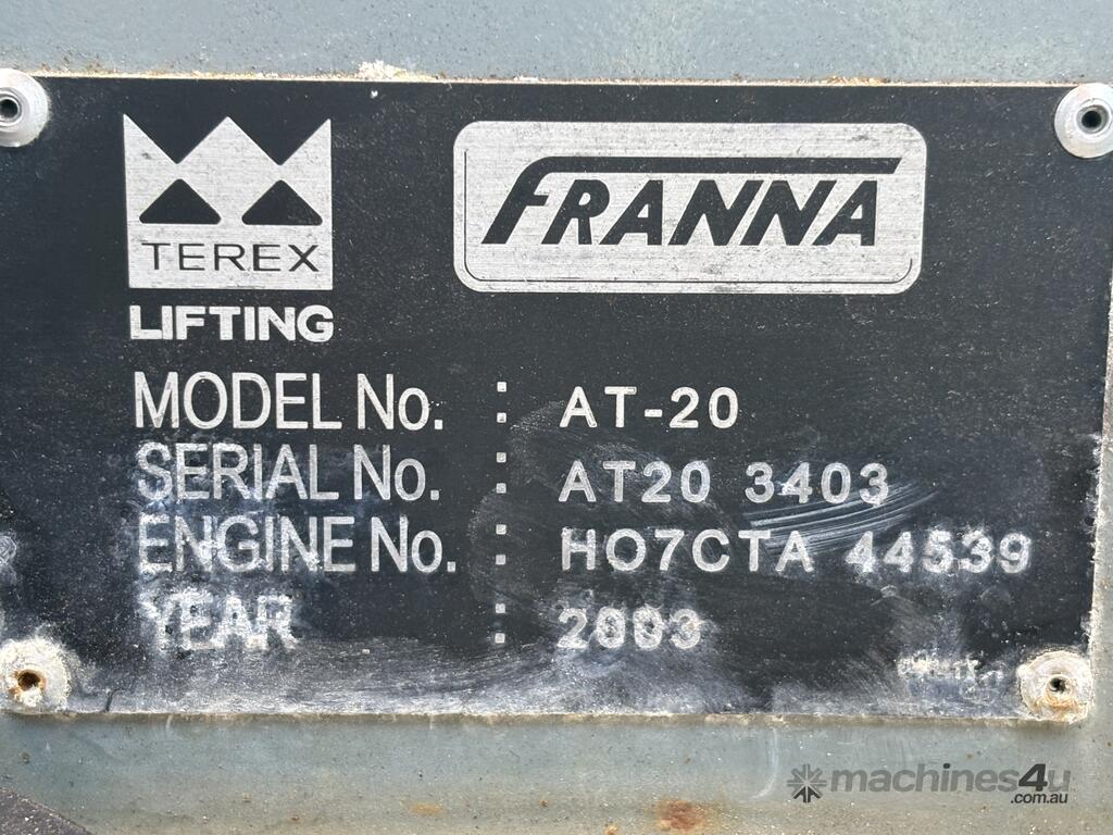 Used Terex 2003 Terex AT-20 Franna Crane Crane (1178937)