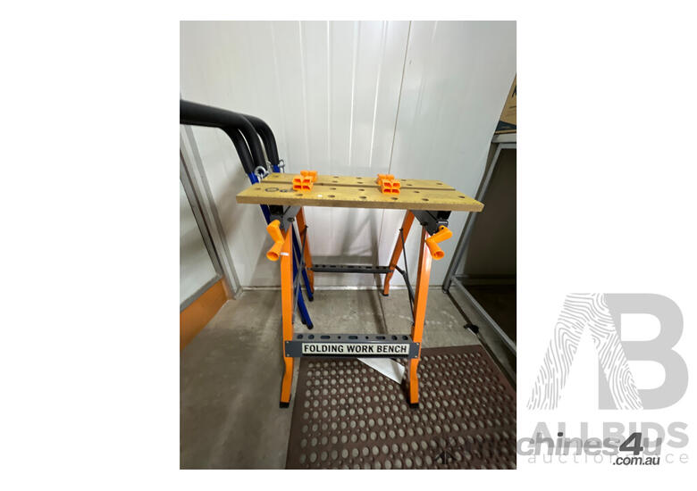 Used Not Specified Unknown 2x Foldable Panel Stands 1x Folding Work ...