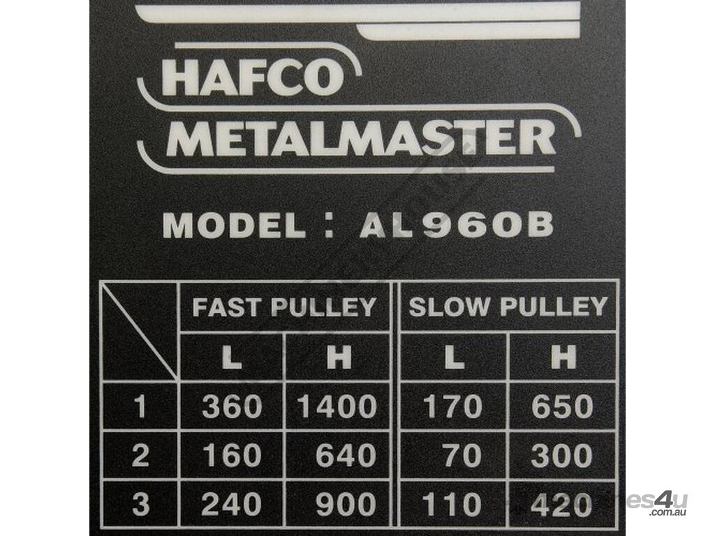 New hafco metalmaster AL-960B Precision Lathes in NORTHMEAD, NSW