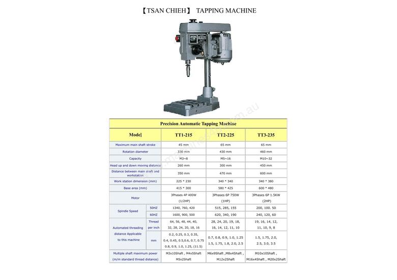 New 2016 Unknown TCE pitch controlled Tapping Machines Threading ...