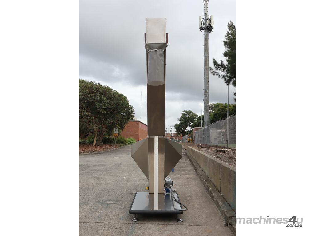 Used Kompass Stainless Steel Hopper Elevator Conveyor - 2 9m High ...