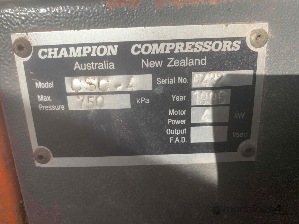 Used 1996 champion CSC-4 Air Compressor Accessories in KEILOR EAST, VIC