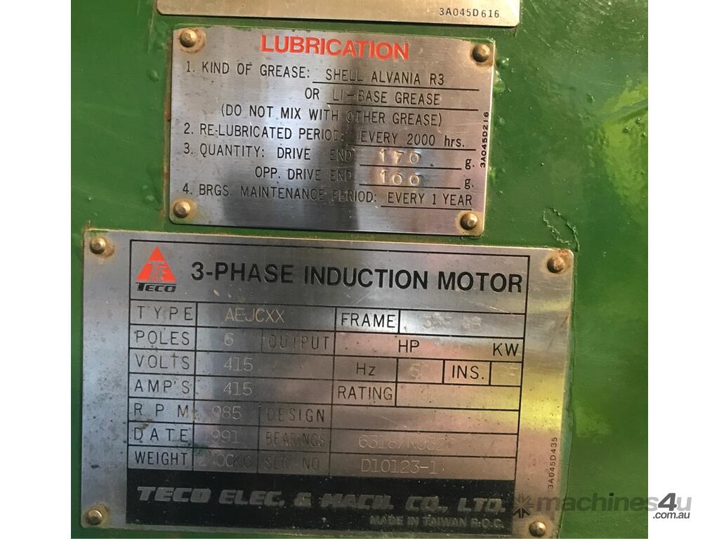 Used teco 240 kw 320 kw 6 Pole 415 volt Teco AC Electric Motor Electric Motor (888004)