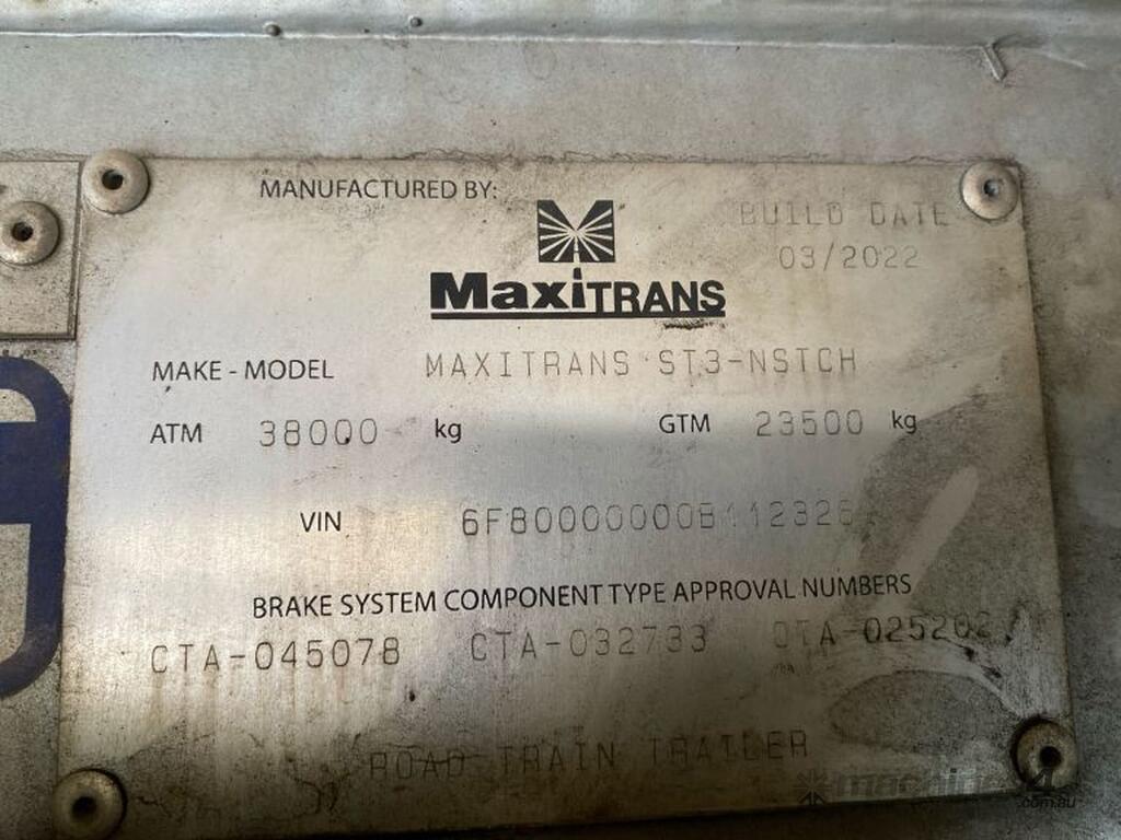 Buy Used 2022 maxi trans ST3-NSTCH Tautliner Trailer in , - Listed on Machines4u