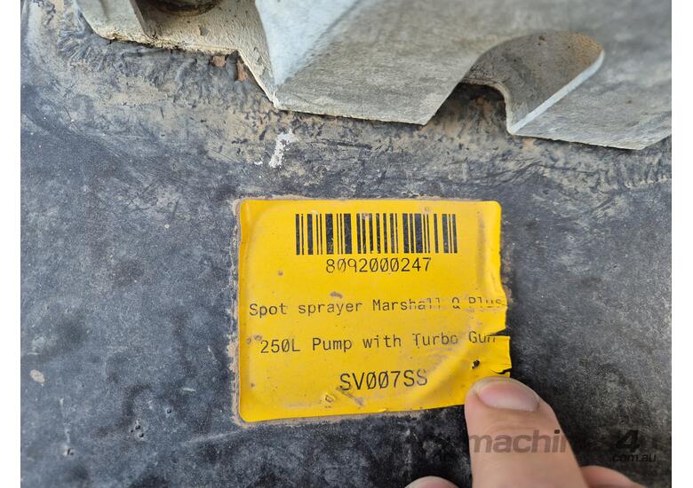 Used marshall Marshall Q-Plus 250L Pump with Turbo Gun Spot sprayer ...