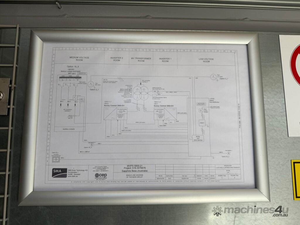 Used Sunny Central SMA SCS-3-2900-1100 1 Inverter (1080745)