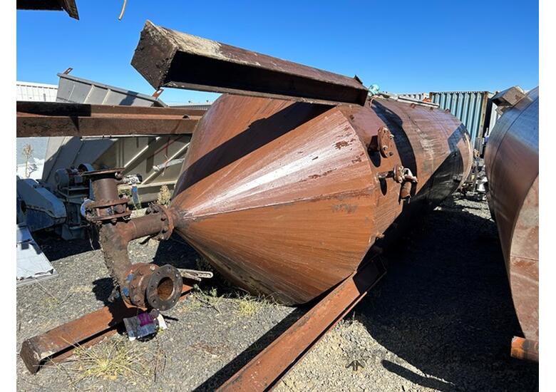 Used Tank Cone Bottom 6 2m overall x 1 9m Dia with Steam Coils ...