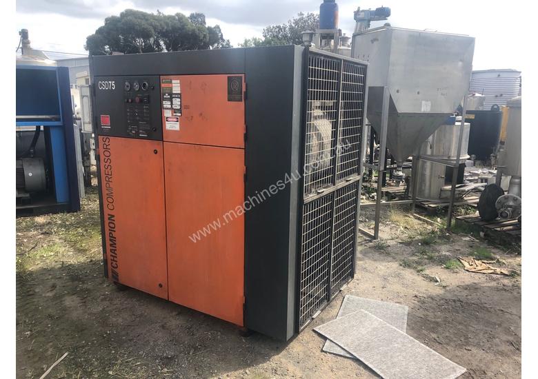 Used champion CSD75 Rotary Screw Compressor 75-125Hp Scew Compressor in ...
