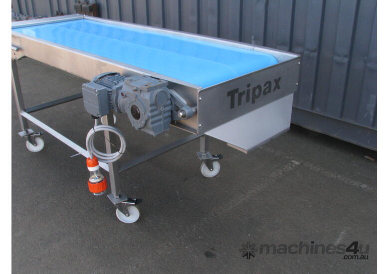 Used tripax STAINLESS STEEL Motorised Belt Conveyor - 1 7m long ...