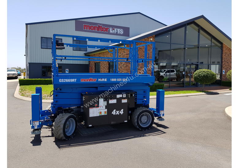 Used 2018 Genie Genie GS2669RT - 26 Wide Deck 4WD Diesel Scissor Lift ...