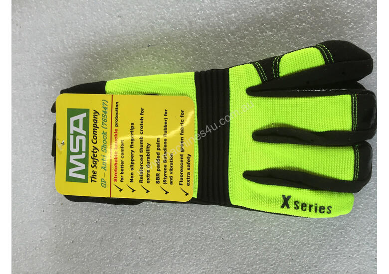 New msa MSA Hi Viz Mechanics Anti-Vibration Gloves - Large Safety ...