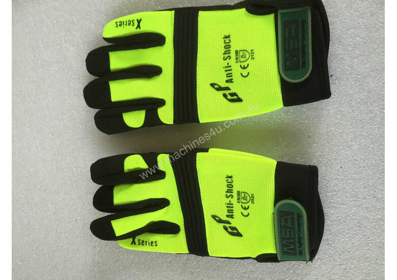 New msa MSA Hi Viz Mechanics Anti-Vibration Gloves - Large Safety ...
