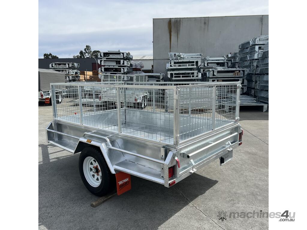 Buy New big man 8x5 Cage Trailer 600mm Cage Fully Galvanised 750KG ATM ...
