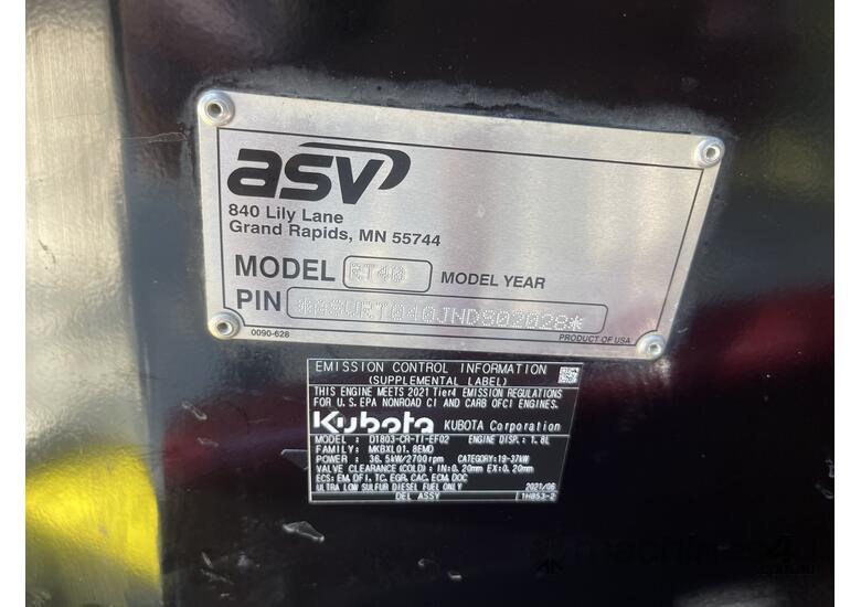 Used 2021 asv RT40 Tracked SkidSteers in , - Listed on Machines4u