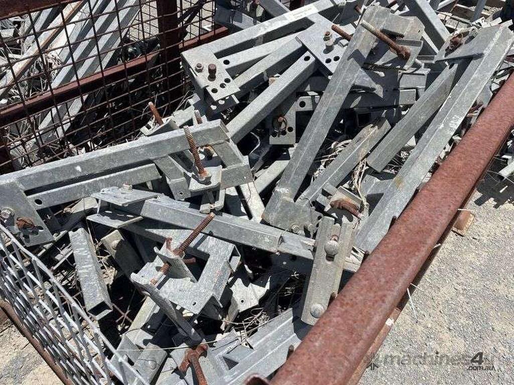 Used 2x Steel Crates Assorted Box Steel and Brackets Transport ...